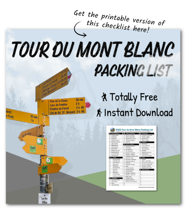 Tour du Mont Blanc Packing List - What to Pack & What to Ditch!